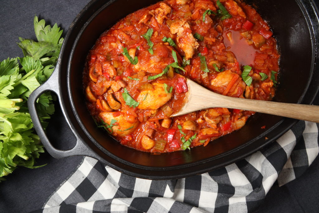 Kylling Cacciatore! - "jegerens kyllinggryte" - Fett & Forstand