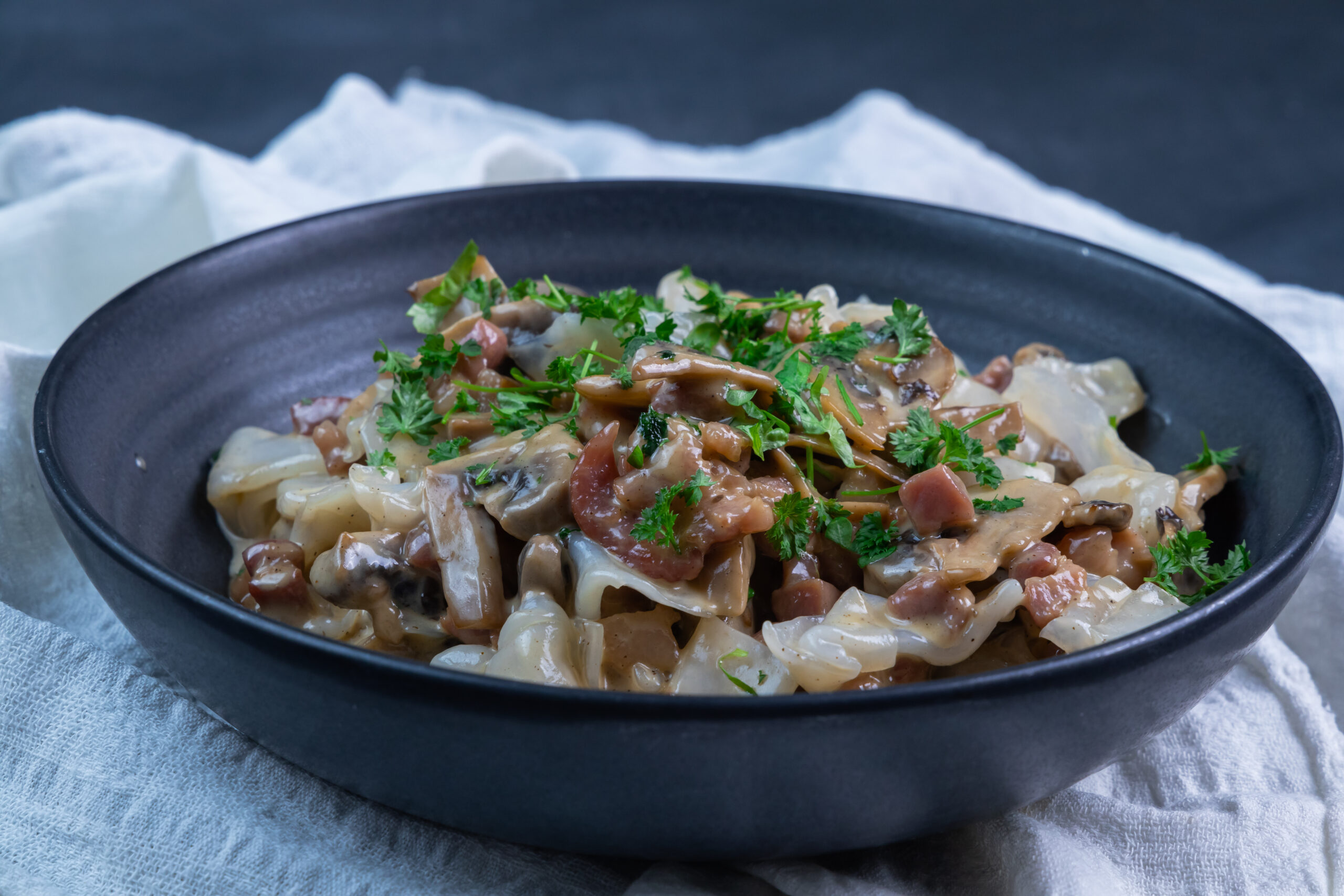 Kremet pastagryte med sopp og bacon! (keto, glutenfri) - Fett & Forstand